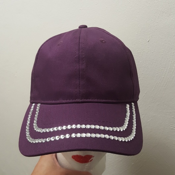Accessories | Purple Bling Ball Cap | Poshmark